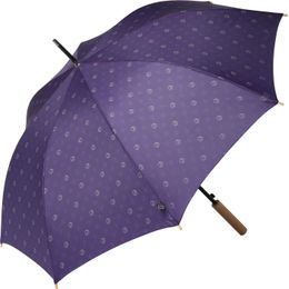 Happy Rain® Regenschirm, einfarbig, gepunktet, für Damen und Herren, blau, 99