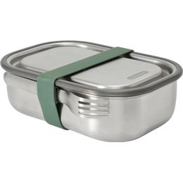 black+blum LONDON Lunchbox, Edelstahl, groß, dicht, 1 L, silber