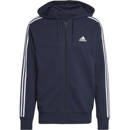 Adidas Sportswear Sweatjacke, Baumwolle, Kapuze, für Herren, blau, XL