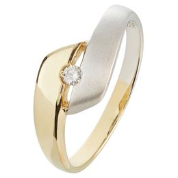 VANDENBERG Damen Ring, 375er Gelb-/Weißgold mit Diamant, ca. 0,05 Karat, gold, 58