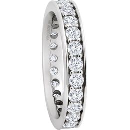 MONCARA Damen Ring, 585er Weißgold mit 23 Diamanten, zus. ca. 1,50 Karat, silber, 54