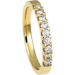 MONCARA Damen Ring, 585er Gelbgold mit 9 Diamanten, zus. ca. 0,35 Karat, gold