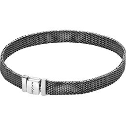 Pandora Damen Armband "598400C00", 925er Silber, schwarz