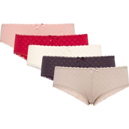 Manguun Hipster, 5er-Pack, Zierschleife, für Damen, mehrfarbig, S