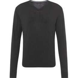 GALERIA essentials Pullover, V-Ausschnitt, Baumwolle, für Herren, schwarz, L