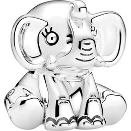 Pandora Damen Bead "Ellie der Elefant - 799088C00", 925er Silber, silber