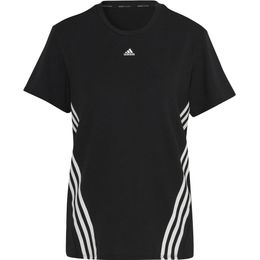 Adidas Funktions-Shirt, Logo-Print, uni, für Damen, schwarz, XS