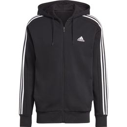 Adidas Sweatjacke, Kapuze, Logo-Print, für Herren, schwarz, L