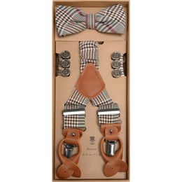 Prince BOWTIE Hosenträger + Fliege, Set 2-tlg, für Herren, rot, OneSize