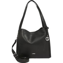 L.Credi Schultertasche, Umhängeriemen, Kunstleder, für Damen, schwarz