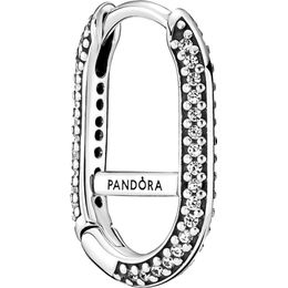 Pandora Damen Creole "Link-Ohrring 299682C01", 925er Silber, silber