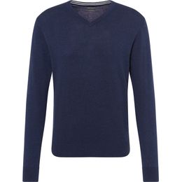 GALERIA essentials Pullover, V-Ausschnitt, Baumwolle, für Herren, blau, M