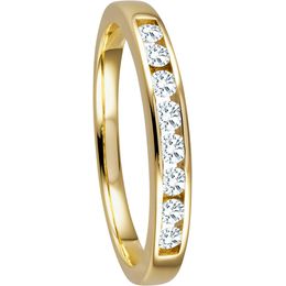 MONCARA Damen Ring, 585er Gelbgold mit 8 Diamanten, zus. 0,35 Karat, gold