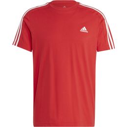 Adidas Sportswear T-Shirt, Baumwolle, Logo-Design, für Herren, rot, M
