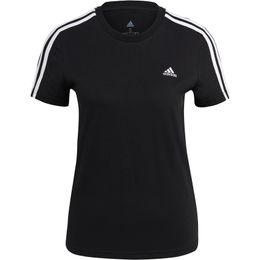 Adidas Essentials T-Shirt, Logo-Detail, für Damen, schwarz, S