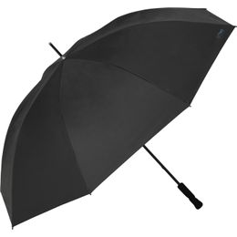 Happy Rain® Regenschirm, einfarbig, für Damen und Herren, schwarz, 99