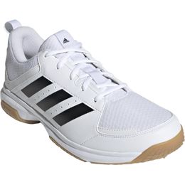 Adidas Hallensportschuhe "Ligra 7", atmungsaktiv, dämpfend, für Herren, weiß, 45 1/3