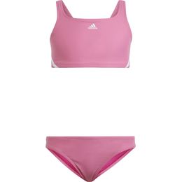 Adidas Bustier-Bikini, breite Träger, sportiv, für Kinder, pink, 164