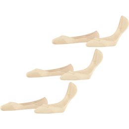 Falke Füßlinge, 3er-Pack, verstärkte Belastungszonen, strapazierfähig, für Damen, beige, 37-38