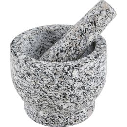 Cilio Mörser "SALOMON", Granit, abriebfest, inkl. Stößel, grau