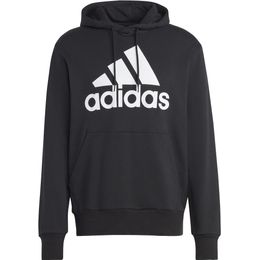 Adidas Sportswear Hoodie, Baumwolle, Kängurutasche, für Herren, schwarz, XXL