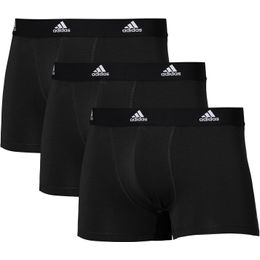 Adidas Active Flex Cotton Pants, 3er-Pack, Logo-Bund, für Herren, schwarz, XL