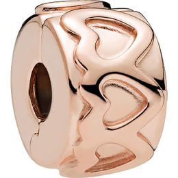 Pandora Damen Bead "Gereihte Herzen 781978", roségold