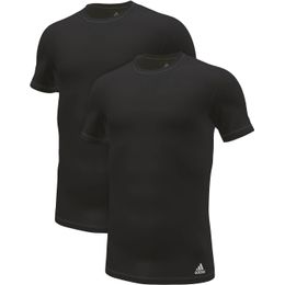 Adidas Active Flex Cotton 3 Shirt, 2er-Pack, 4-Wege-Stretch, für Herren, schwarz, L