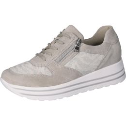 waldläufer® Lugina Sneaker, Leder, Reißverschluss, für Damen, grau, 41