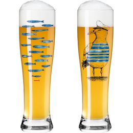 Ritzenhoff Weizenbierglas-Set #13 + #14, Daniela Garreton 2022, Geschenkverpackung, mehrfarbig