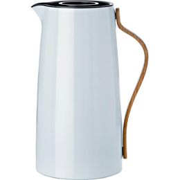 Stelton Isolierkanne "Emma", Buchenholzgriff, blau