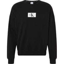 Calvin Klein Sweatshirt, Rundhals, Baumwolle, für Herren, schwarz, S