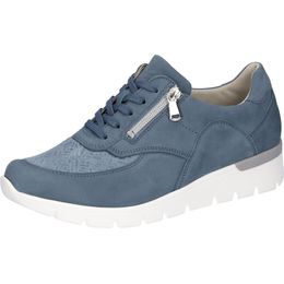 waldläufer® Lugina Sneaker, Leder, Reißverschluss, für Damen, blau, 40.5