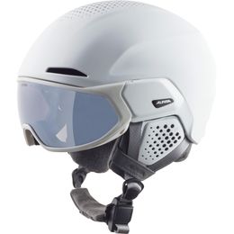 Alpina Skihelm "Alto Q Lite", Visier, Belüftungssystem, weiß, 55-59