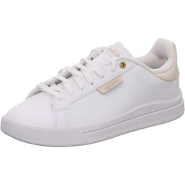 Adidas Court Silk Sneaker, Tennis-Style, Lederoptik, für Damen, weiß, 36 2/3