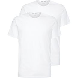 Calvin Klein T-Shirt, 2er-Pack, Rundhalsausschnitt, für Herren, weiß, L