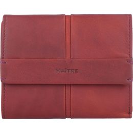 Maître Maître Brieftasche "Dalene", Leder, Logo-Prägung, für Damen, rot
