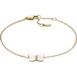 Fossil Damen Armband "JF04425710", Edelstahl/Perlmutt, gold, 99