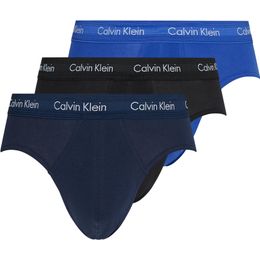 Calvin Klein Hip Briefs, 3er-Pack, Logo-Bund, für Herren, blau, M