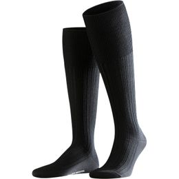 Falke Bristol Pure Wollkniestrümpfe, Rippbündchen, klimaregulierend, für Herren, schwarz, 41/42