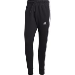 Adidas Jogginghose, Tapered Fit, Baumwolle, für Herren, schwarz, L/LG