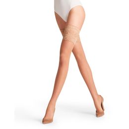 Falke Seidenglatt Stay-Ups, 15 den, transparent, leicht glänzend, für Damen, beige, 38/39