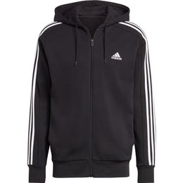 Adidas Sweatjacke, Kapuze, Logo-Print, für Herren, schwarz, M