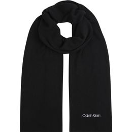 Calvin Klein Essential Schal, Stickerei, uni, für Damen, schwarz, OneSize