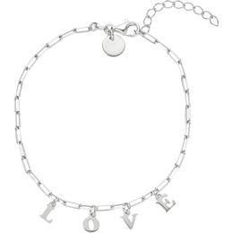 NOELANI Damen Armband "Love", 925er Silber, silber, 16+3 cm