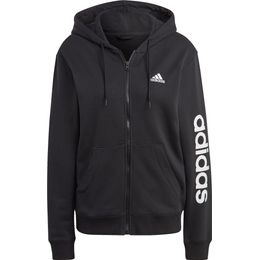 Adidas Swaetjacke, Kapuze, Logo-Print, für Damen, schwarz, S