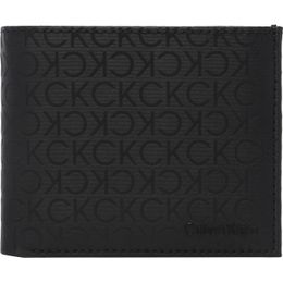 Calvin Klein Geldbörse, Emblem, Logo-Print, für Herren, schwarz