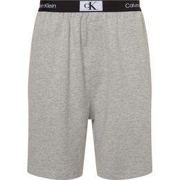 Calvin Klein Schlafshorts, Logo-Bund, für Herren, grau, S