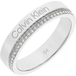 Calvin Klein Damen Ring "Minimal Linear 35000200", Edelstahl, silber, 52