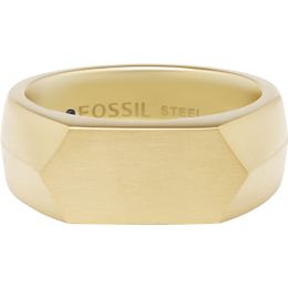 Fossil Herren Ring, Edelstahl, gold, 56